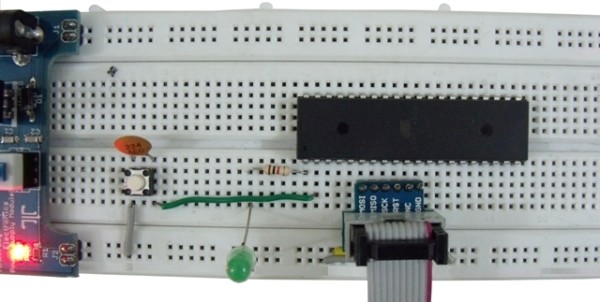 Switch with AVR Atmega32A Microcontroller