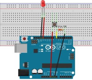 LED and Switch with Arduino Uno