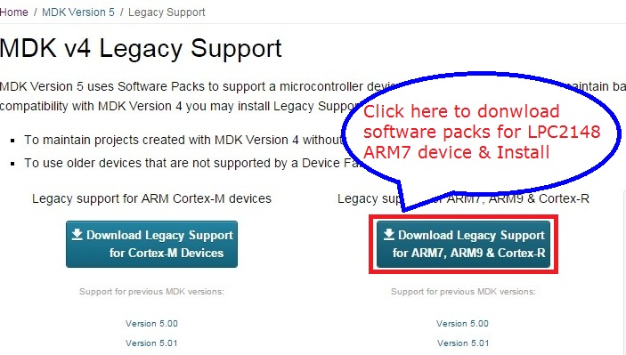 Use Keil uVision5 for LPC2148 ARM7 Microcontroller