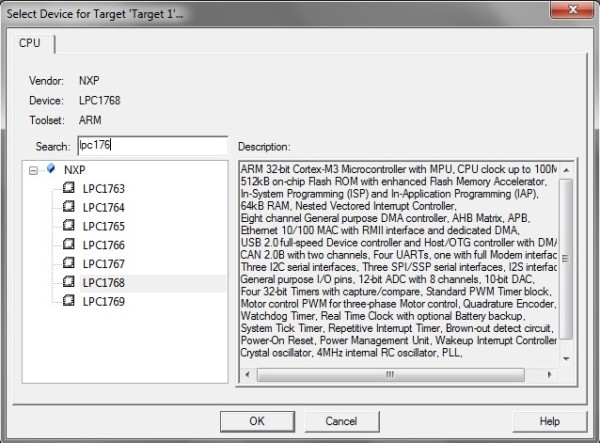 Create Project Using Keil Uvision4 For Lpc1768 Microcontroller